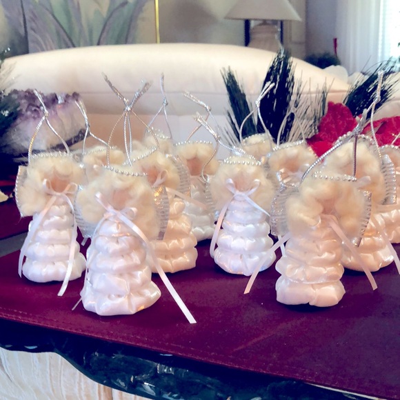 Hand Crafted | Holiday | 2 Small Handmade Tree Yoyo Angel Ornaments ...